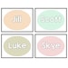 Printable Calm Color Student Name Labels, Editable Name Tags, Center ...