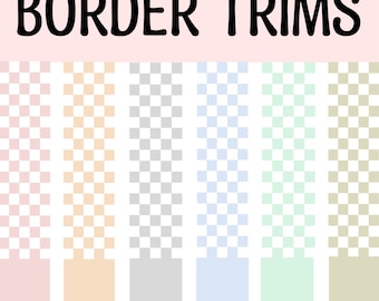 Printable Boho Checkered Bulletin Board Borders, Scalloped Classroom ...