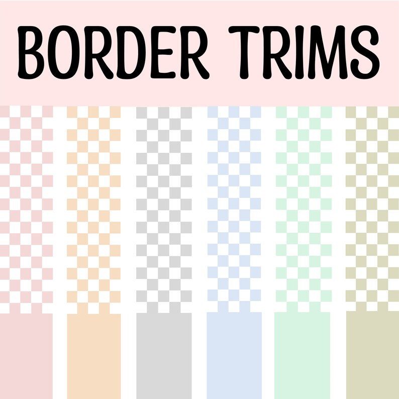 Printable Boho Checkered Bulletin Board Borders (PDF & PPTX) - Etsy