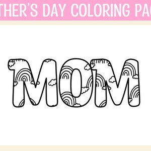Mom Coloring Pages, Editable Mom Coloring Worksheets for Kid, Coloring ...
