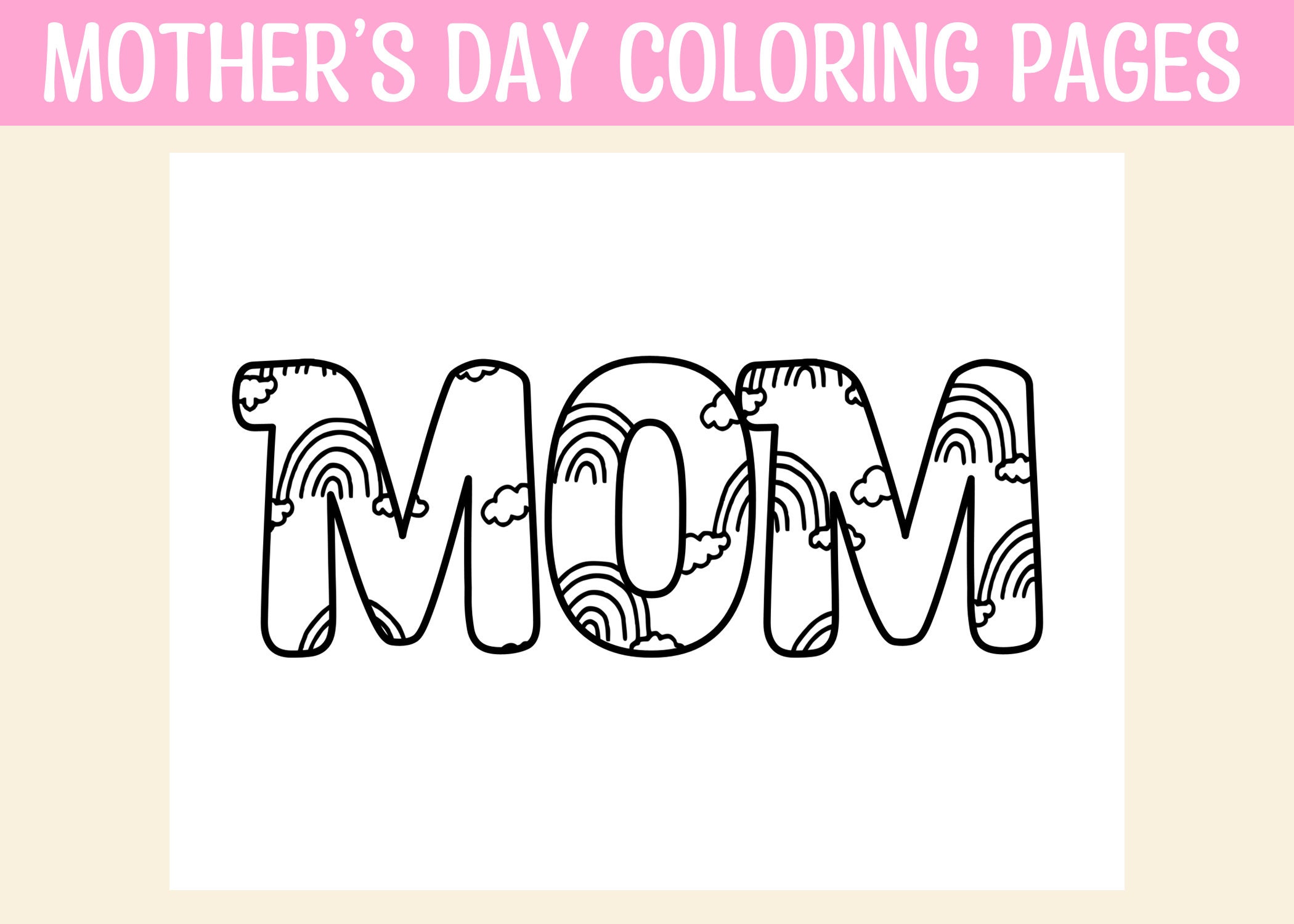 Mom Coloring Pages, Editable Mom Coloring Worksheets for Kid, Coloring ...