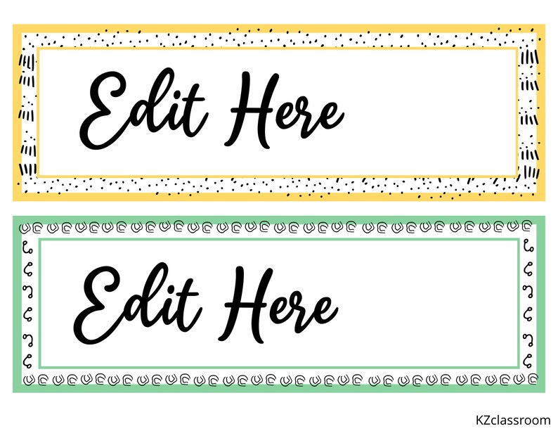 Boho Classroom Labels, Student Name Tags, Back to School Labels ...