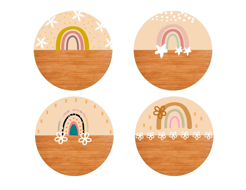 Circular Classroom Labels,student Name Tags,editable Name Tags, Rainbow ...