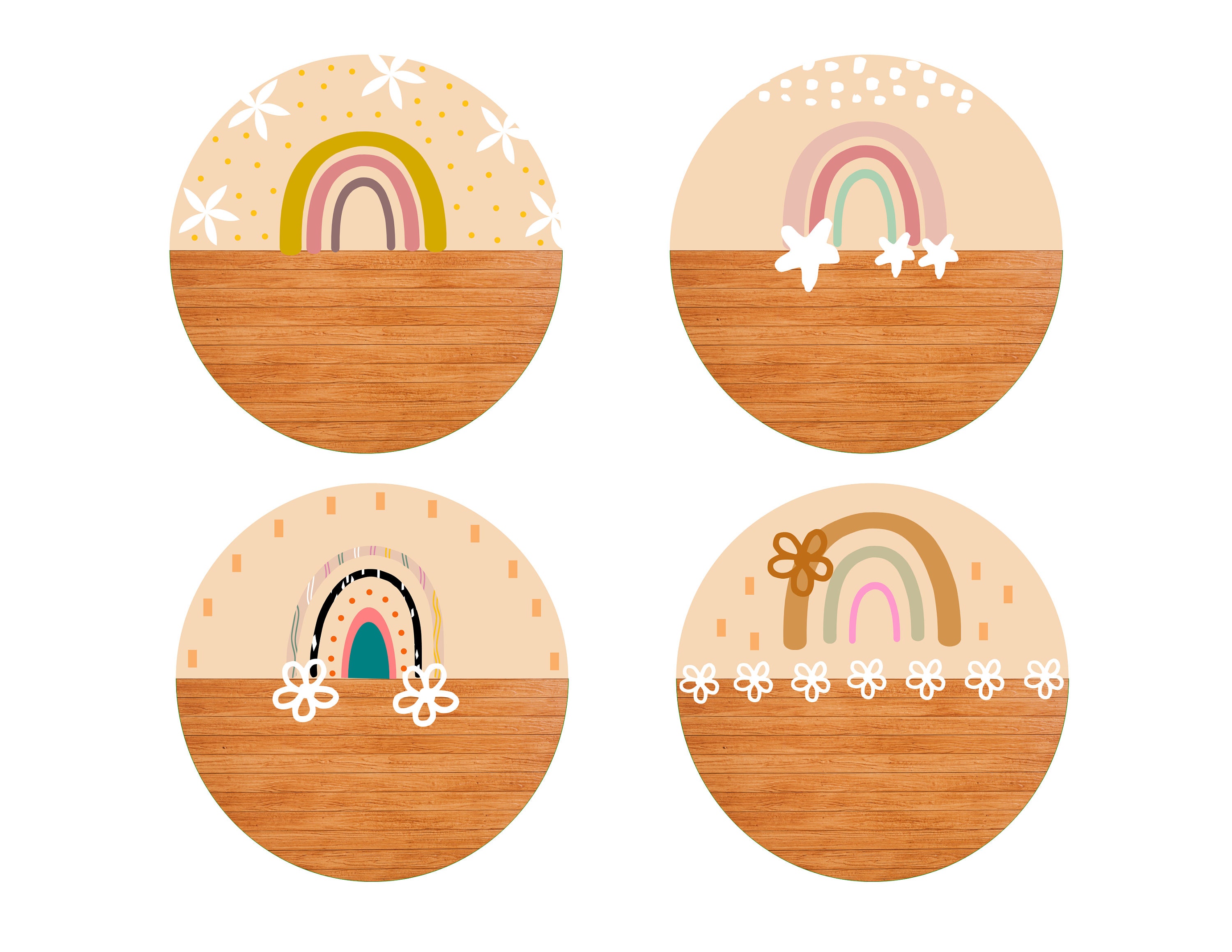 Circular Classroom Labels,student Name Tags,editable Name Tags, Rainbow ...