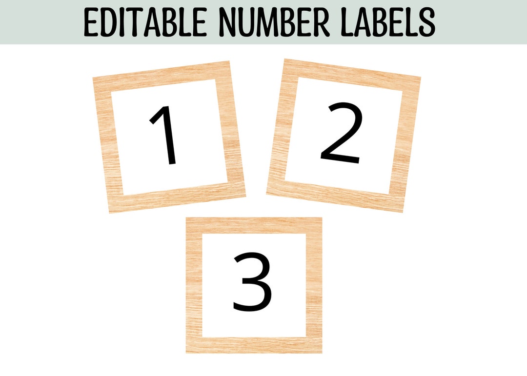 Printable Classroom Calendar Numbers Square Number Cards - Etsy