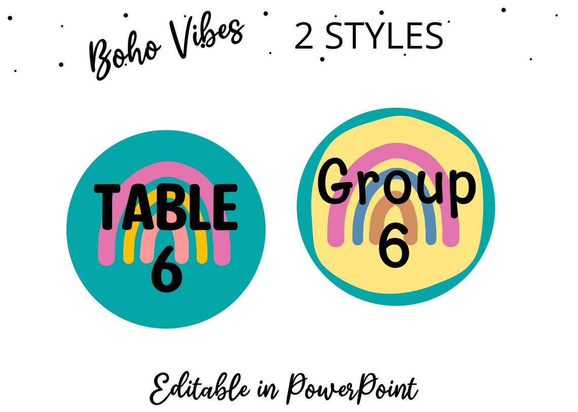 Classroom Table Numbers Student Group Numbers Class Team - Etsy Canada