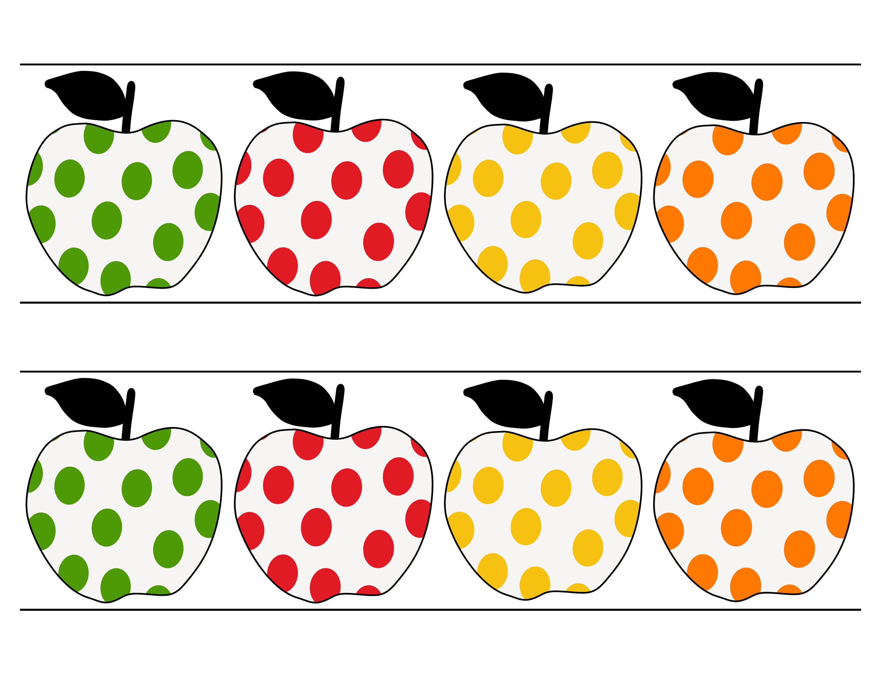 Bulletin Board Borders Ideas Apple Classroom Borders - Etsy