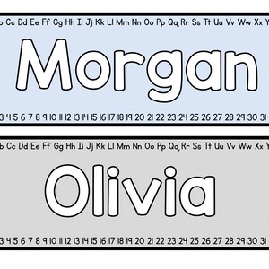 Printable Calm Colors Student Desk Plates, Editable Student Name Labels ...