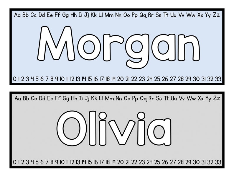 Printable Calm Colors Student Desk Plates, Editable Student Name Labels ...