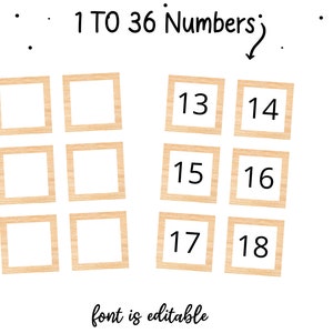 Printable Classroom Calendar Numbers Square Number Cards - Etsy Canada
