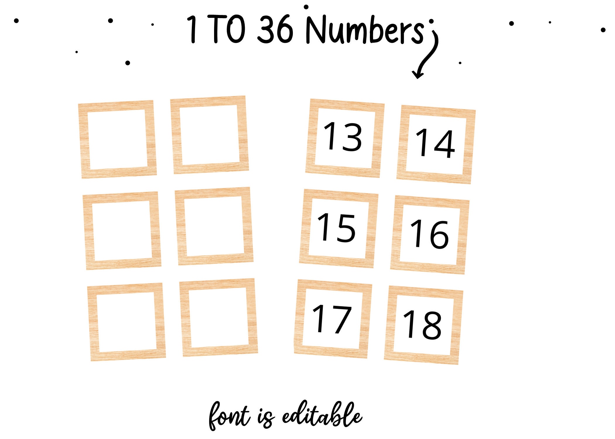 Printable Classroom Calendar Numbers Square Number Cards - Etsy Canada