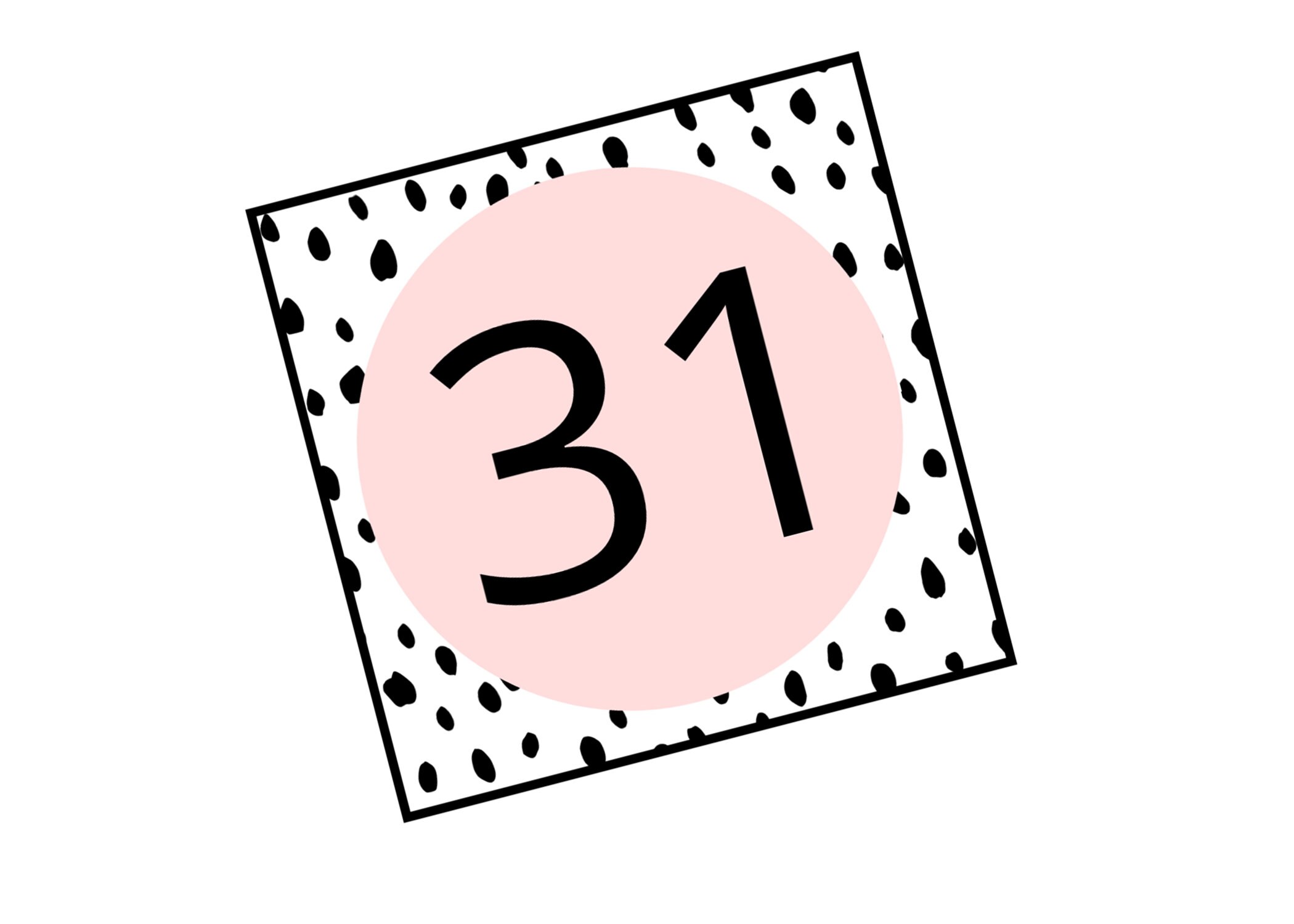 Printable Calendar Number Labels. Editable Number Tags. Number Tents ...