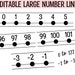 Large Number Line, Black and White Number Line Wall Display, Editable ...
