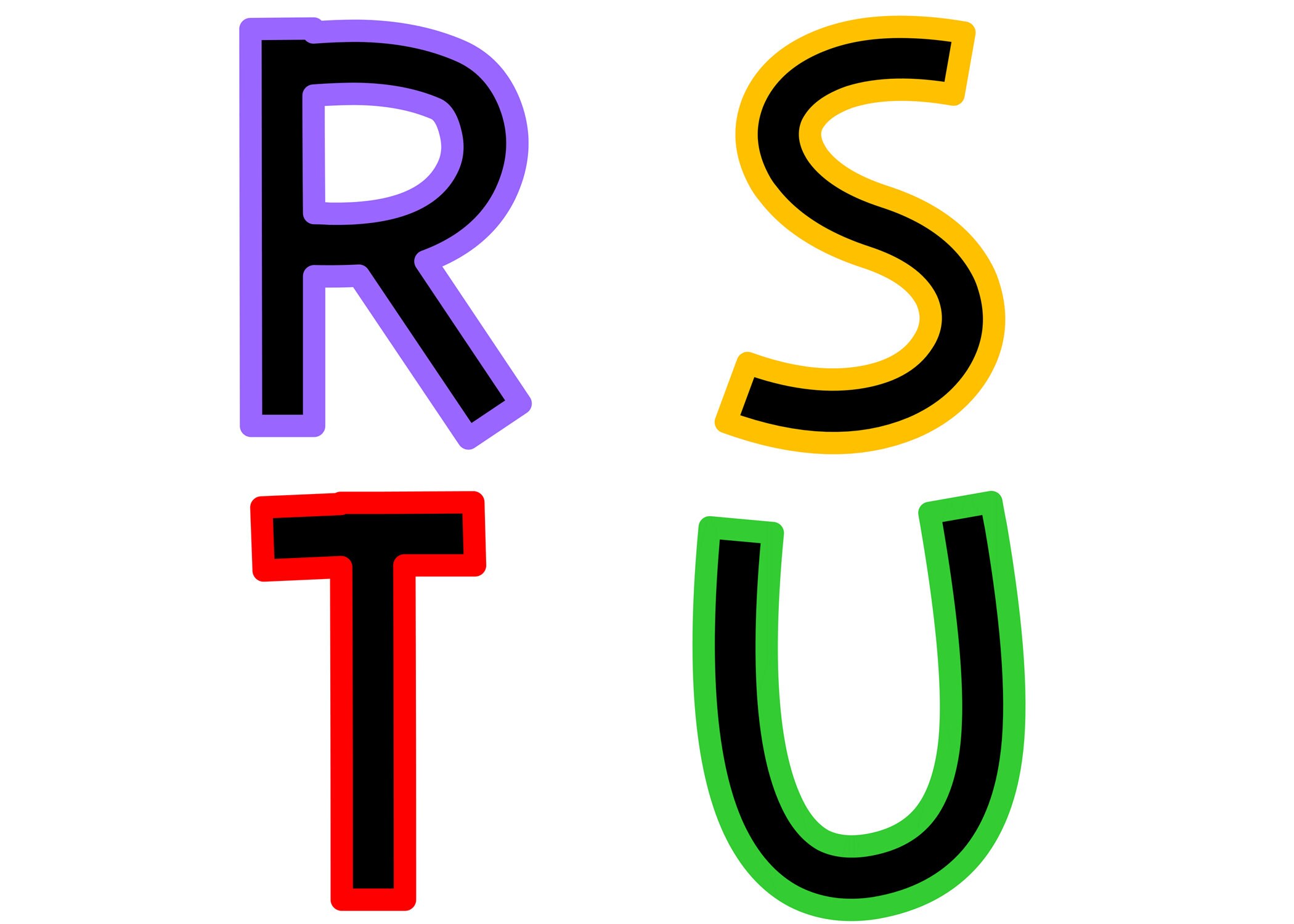 Printable Bright Bulletin Board Large Alphabet Letters, Colorful ...