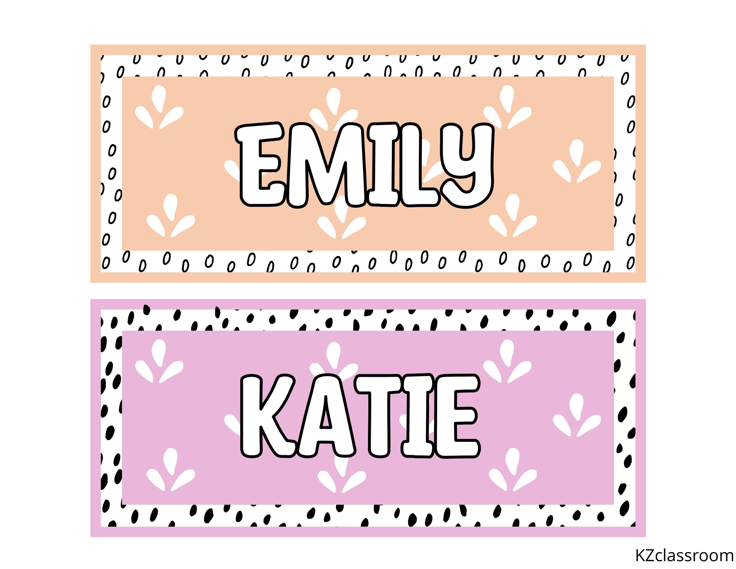 Classroom Labels, Student Name Tags, Back to School Colorful Name ...