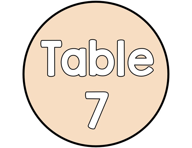 Boho Calm Colors Classroom Table Numbers, Table, Team and Group Numbers ...