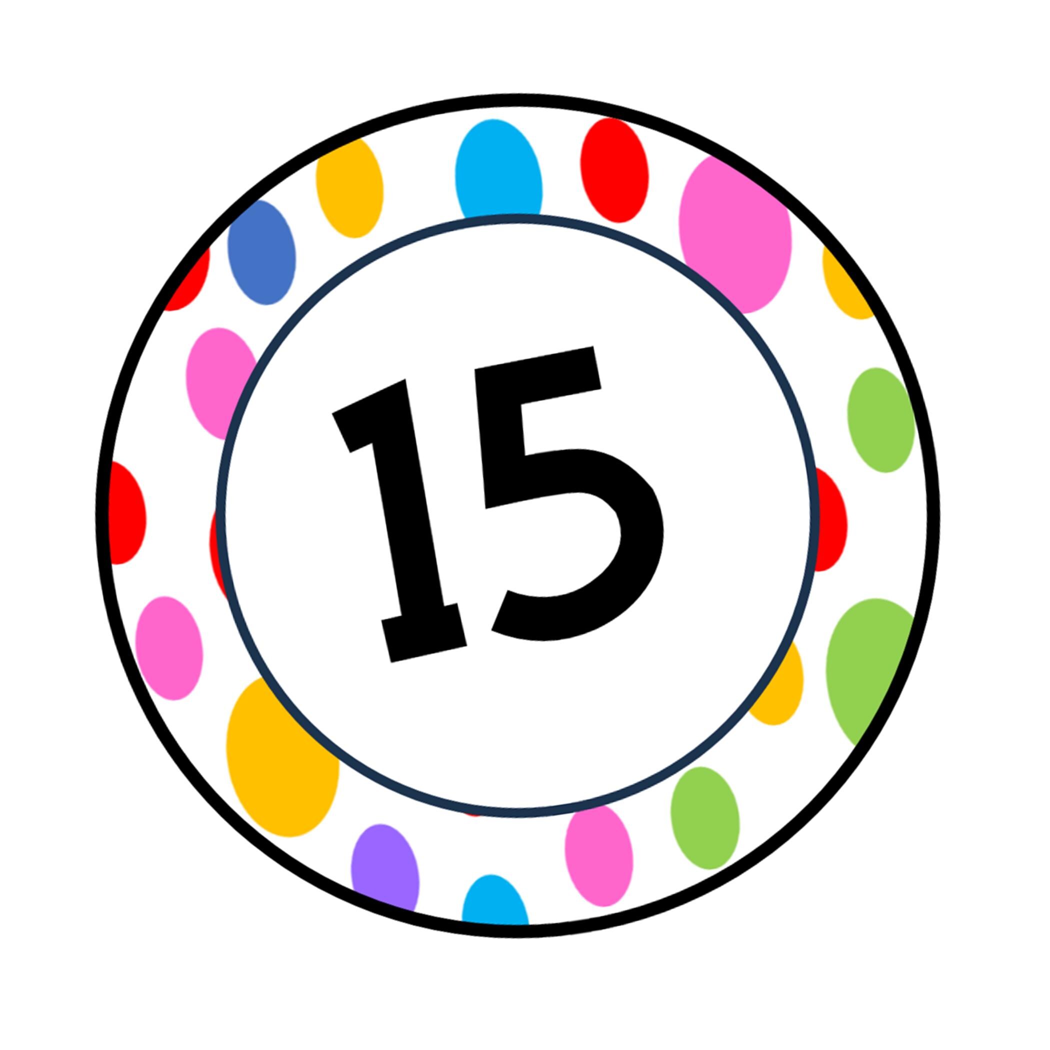 Printable Calendar Number Labels, Cubby Labels, Book Bin Labels, Number ...