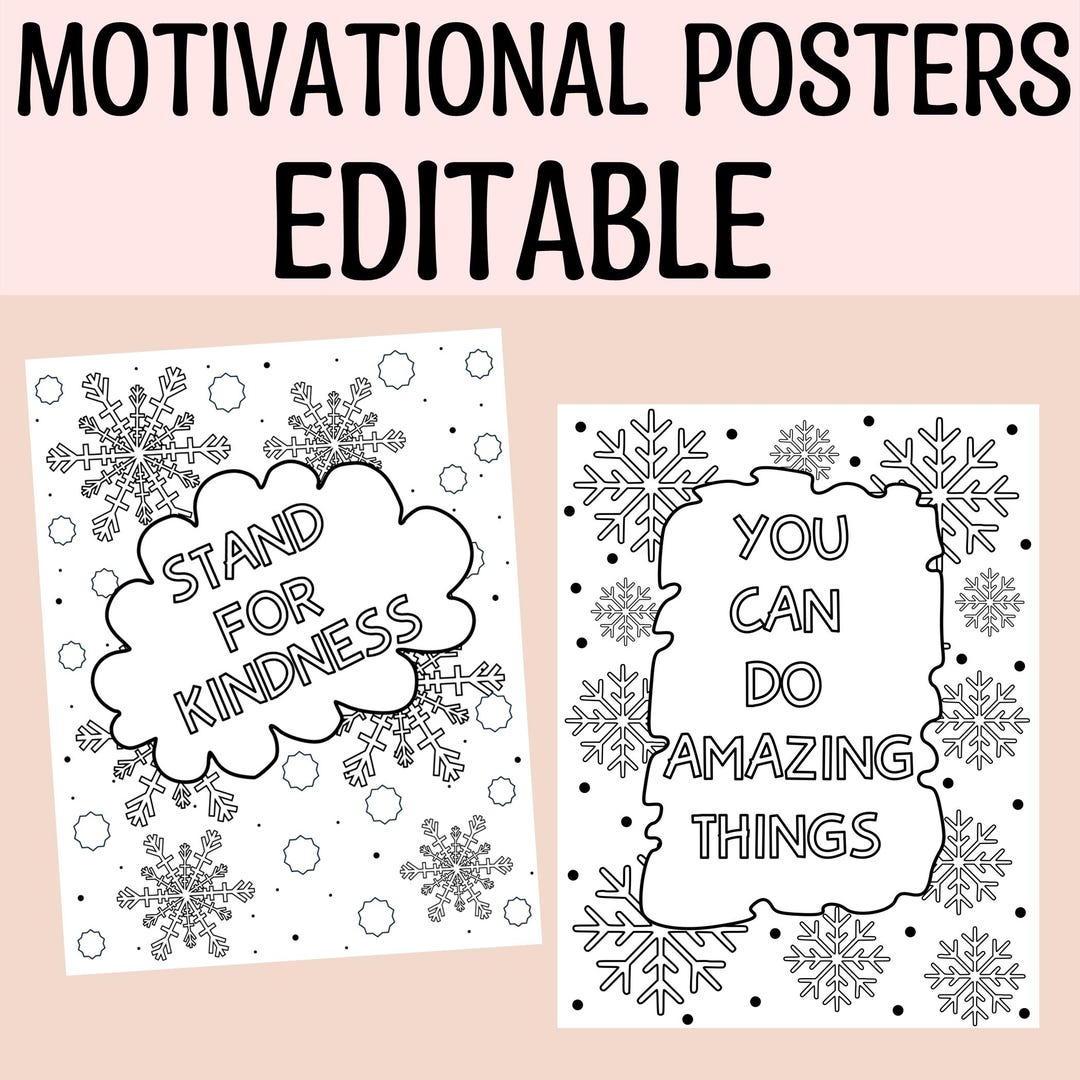 Printable Growth Mindset Coloring Pages, Editable Motivational Coloring ...