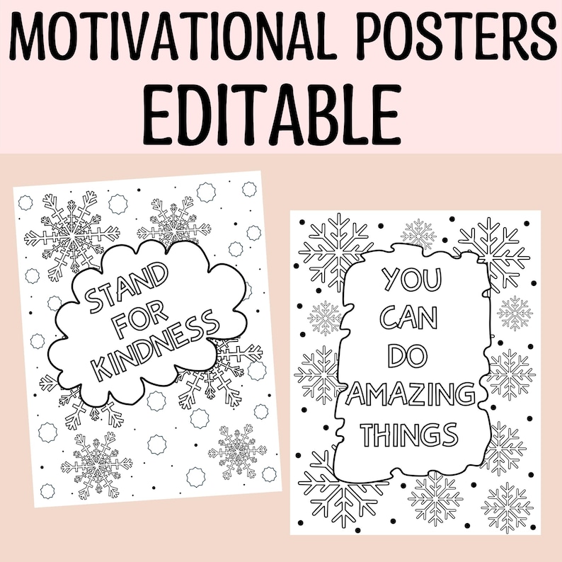 Printable Growth Mindset Coloring Pages, Editable Motivational Coloring ...