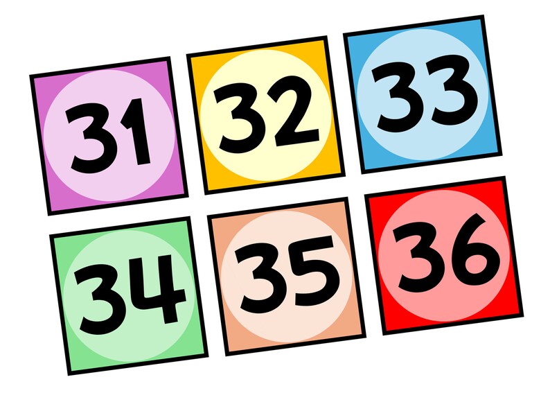 Printable Number Labels Bundle Pack, Classroom Number Labels, Back to ...