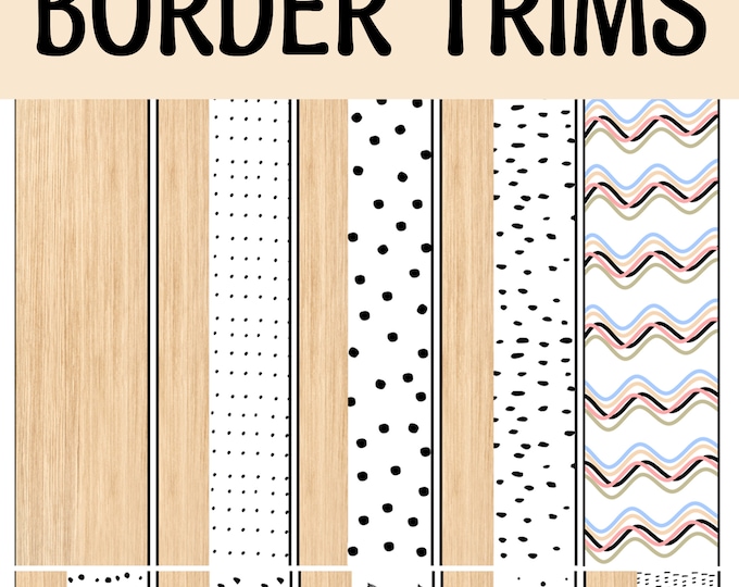 Printable Border Paper Bundle of 28 8.5x11 JPG /PDF Bordered Paper ...