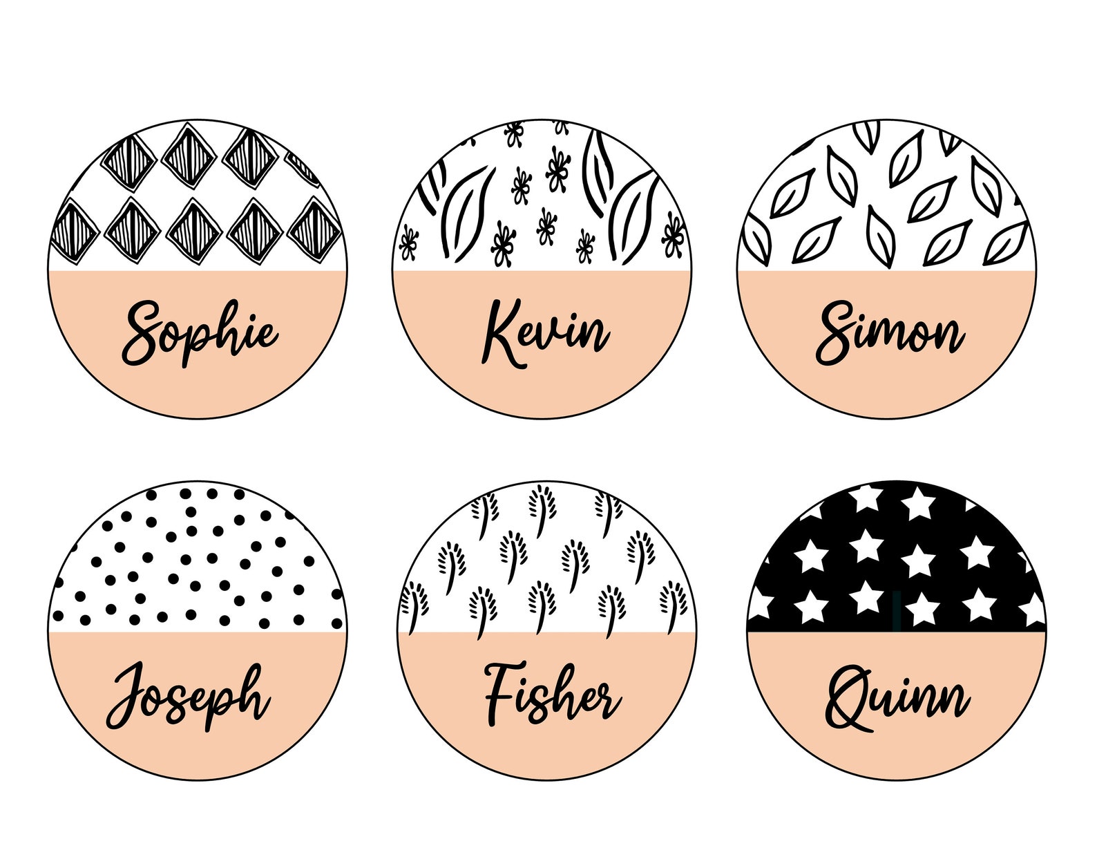 Student Name Tags, Classroom Labels, Neutral Student Labels, Boho ...