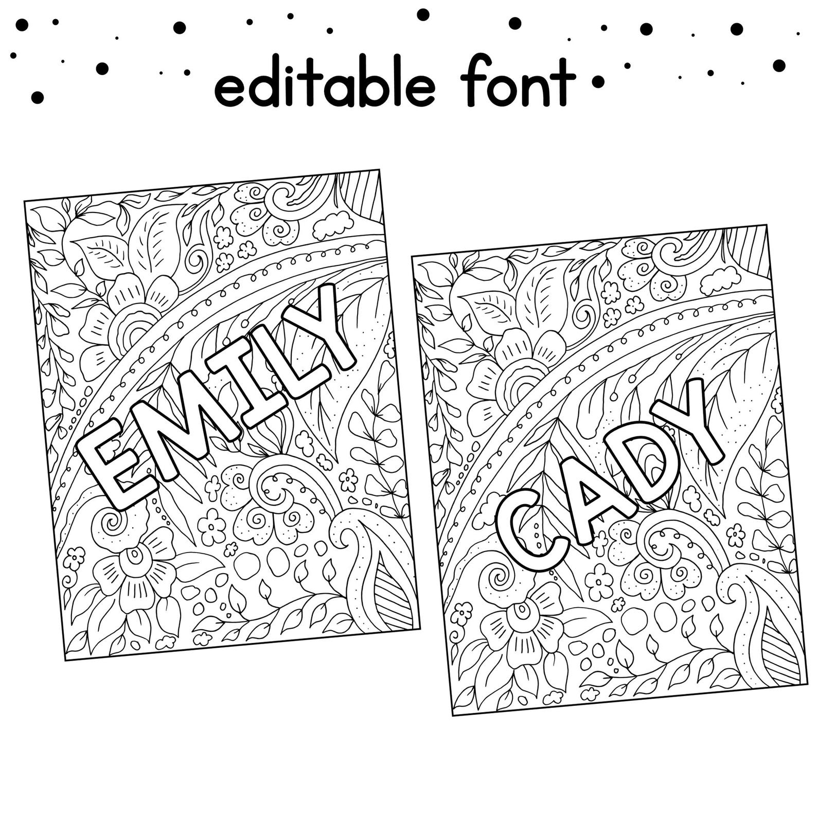 Printable Personalized Name Coloring Worksheets, Custom Name Coloring ...