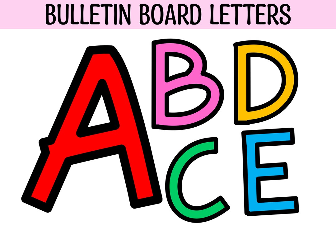 Printable Bright Bulletin Board Large Alphabet Letters, Colorful ...