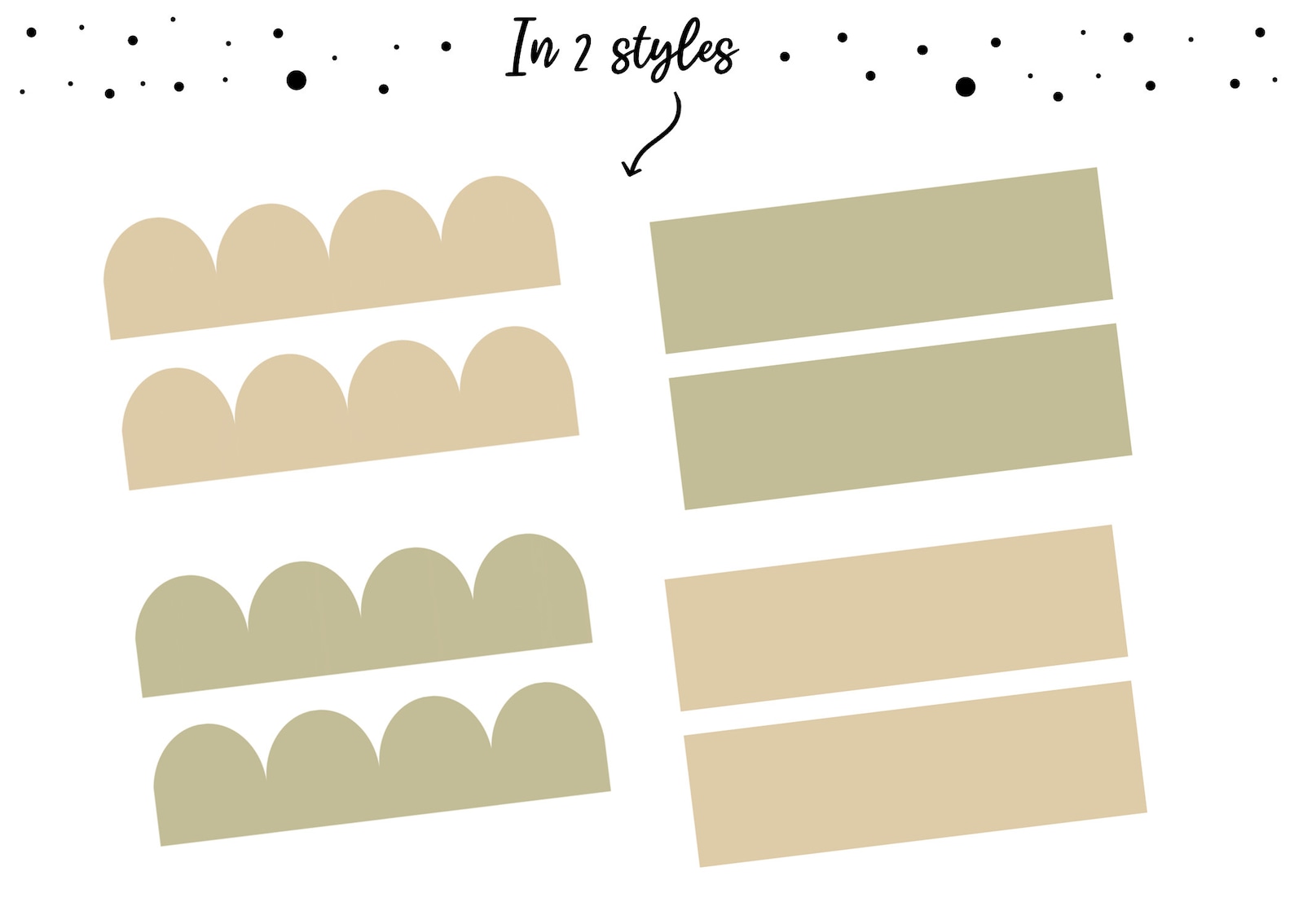 Scalloped Borders, Boho Bulletin Board Borders, Boho Neutral Classroom ...