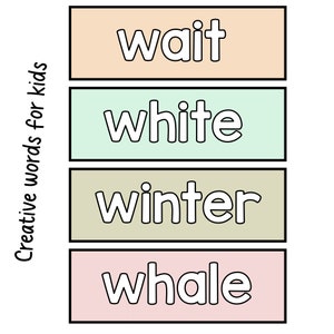 Printable Calm Colors Word Wall Labels, Word Wall Banners, Alphabet ...