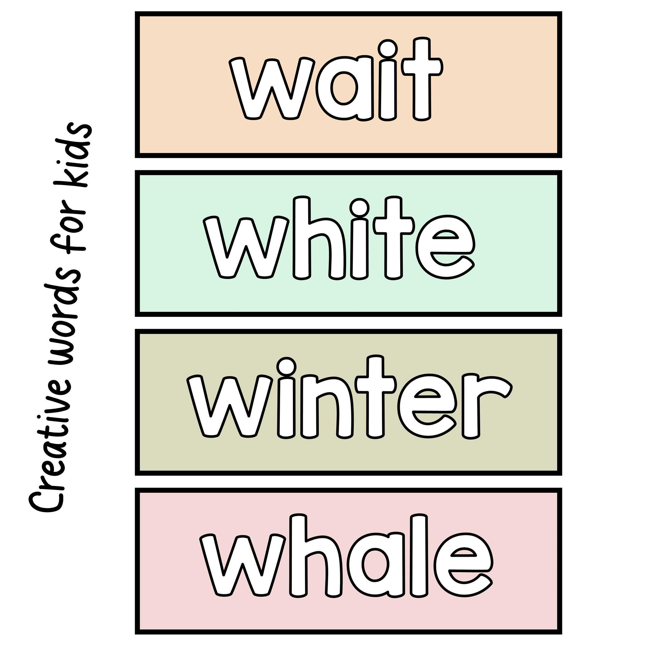 Printable Calm Colors Word Wall Labels, Word Wall Banners, Alphabet ...