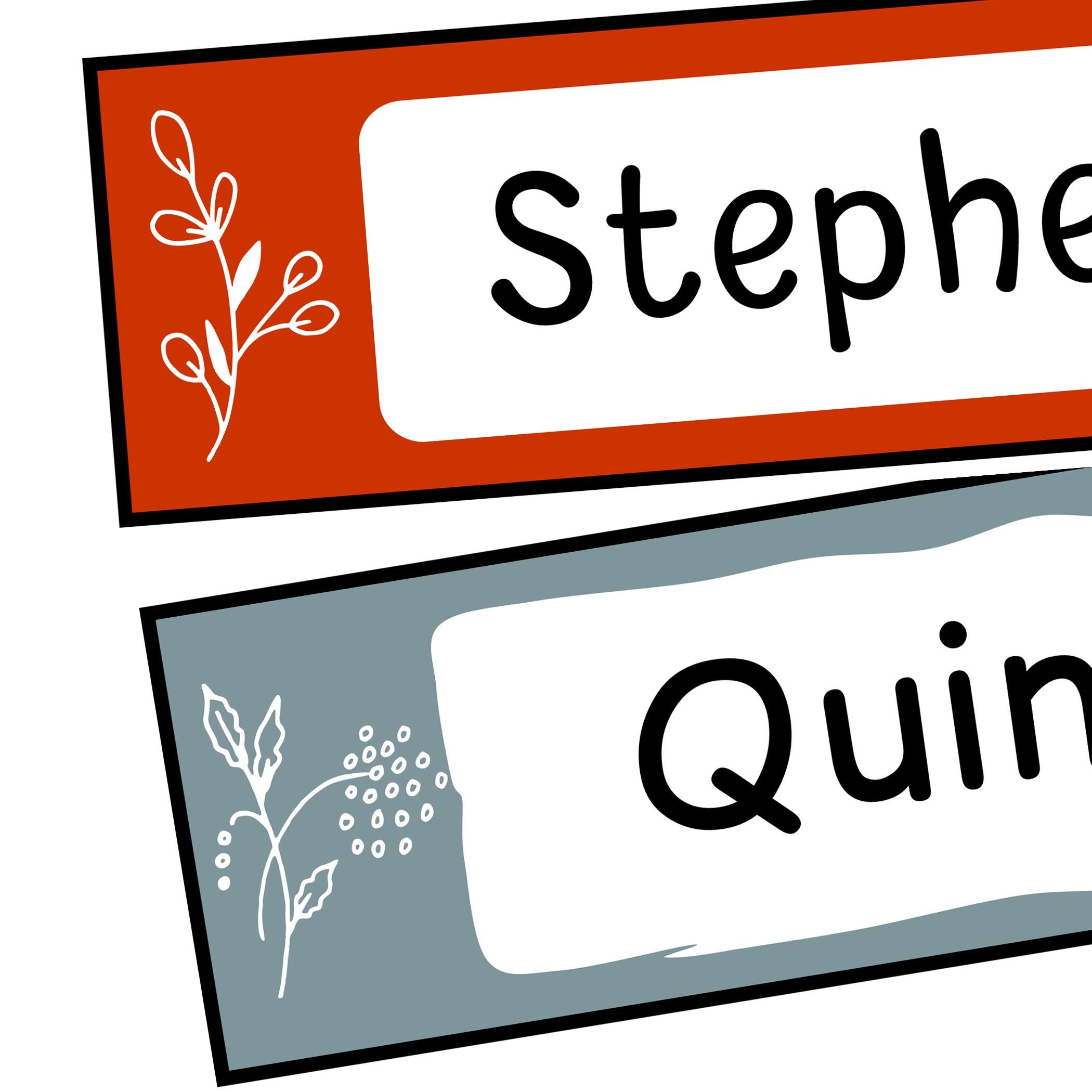Printable Fall Name Labels, Autumn Classroom Labels, Fall Name Posters ...