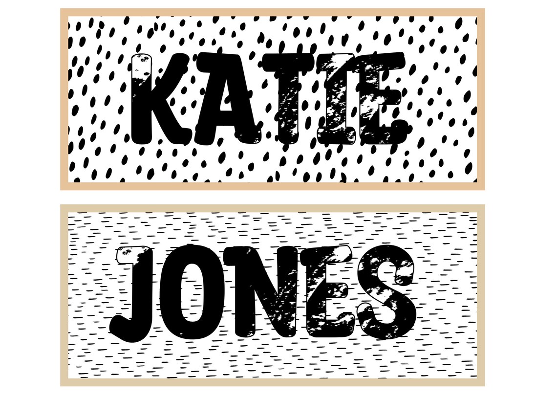 Printable Student Name Labels, Name Labels, Trolley Labels, Cubbies ...