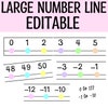 Black and Bright Large Number Line Wall Display,editable Classroom ...