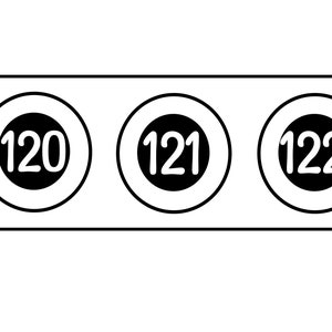 Printable Large Number Line, Black and White Large Number Line Wall ...
