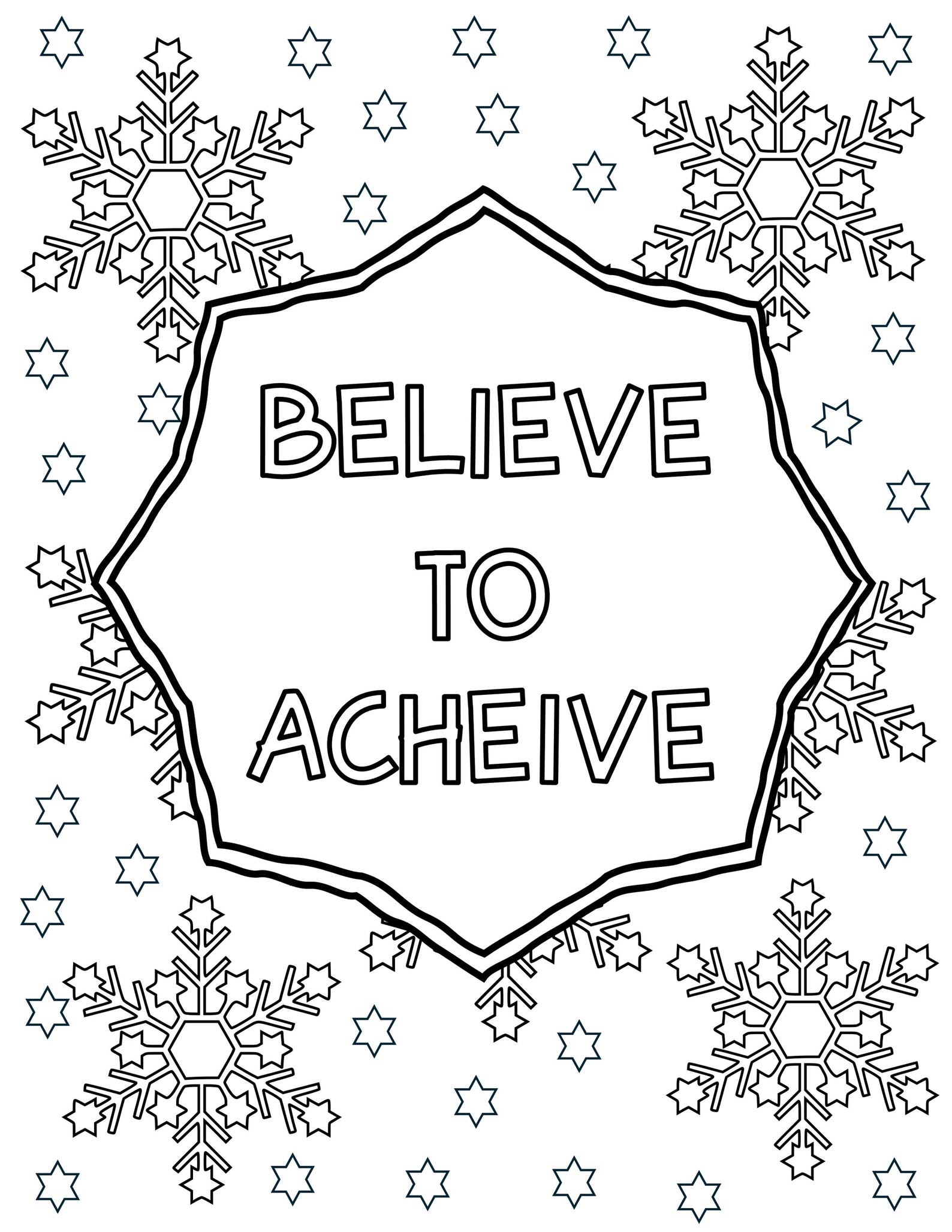 Printable Growth Mindset Coloring Pages, Editable Motivational Coloring ...