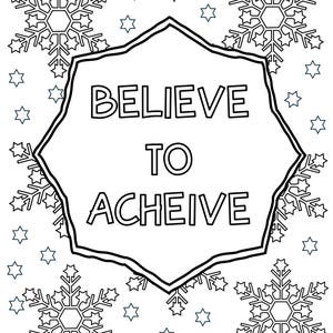 Printable Growth Mindset Coloring Pages, Editable Motivational Coloring ...