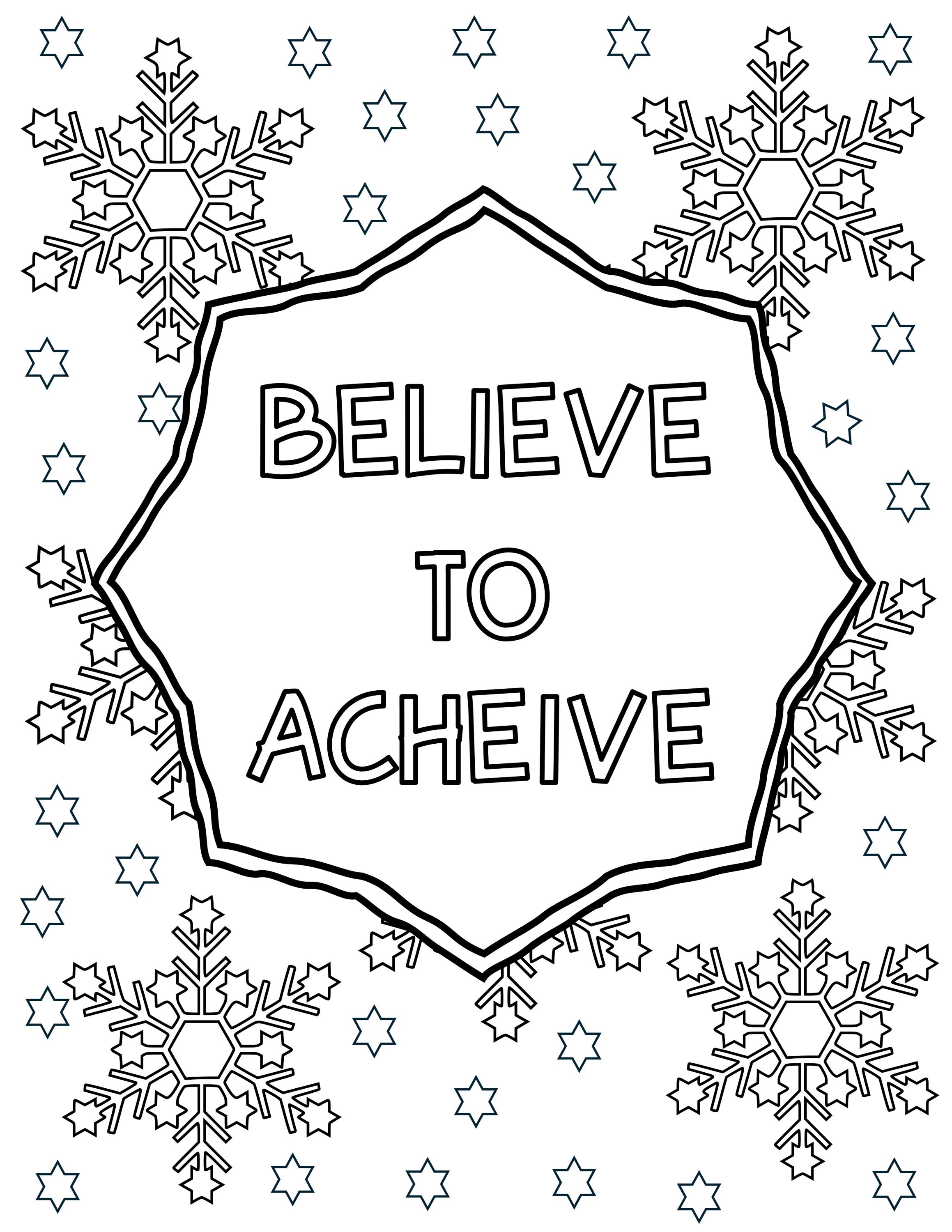 Printable Growth Mindset Coloring Pages, Editable Motivational Coloring ...