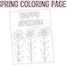 Printable Spring Coloring Page, Happy Spring Coloring Activity ...