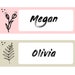 Student Name Tags,leaves Classroom Labels, Boho Neutral Colors Name ...