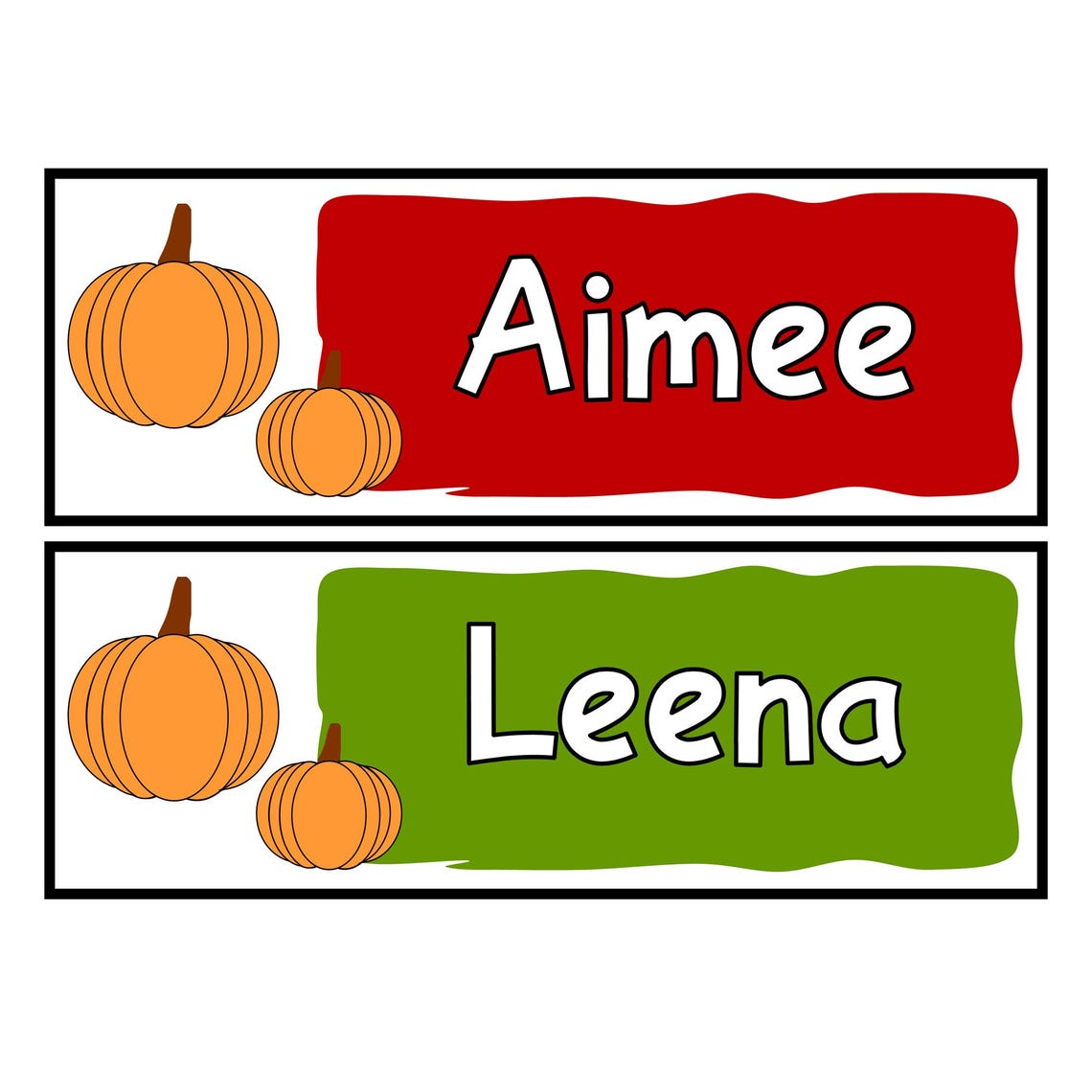 Printable Fall Name Labels, Autumn Classroom Labels, Fall Name Posters ...