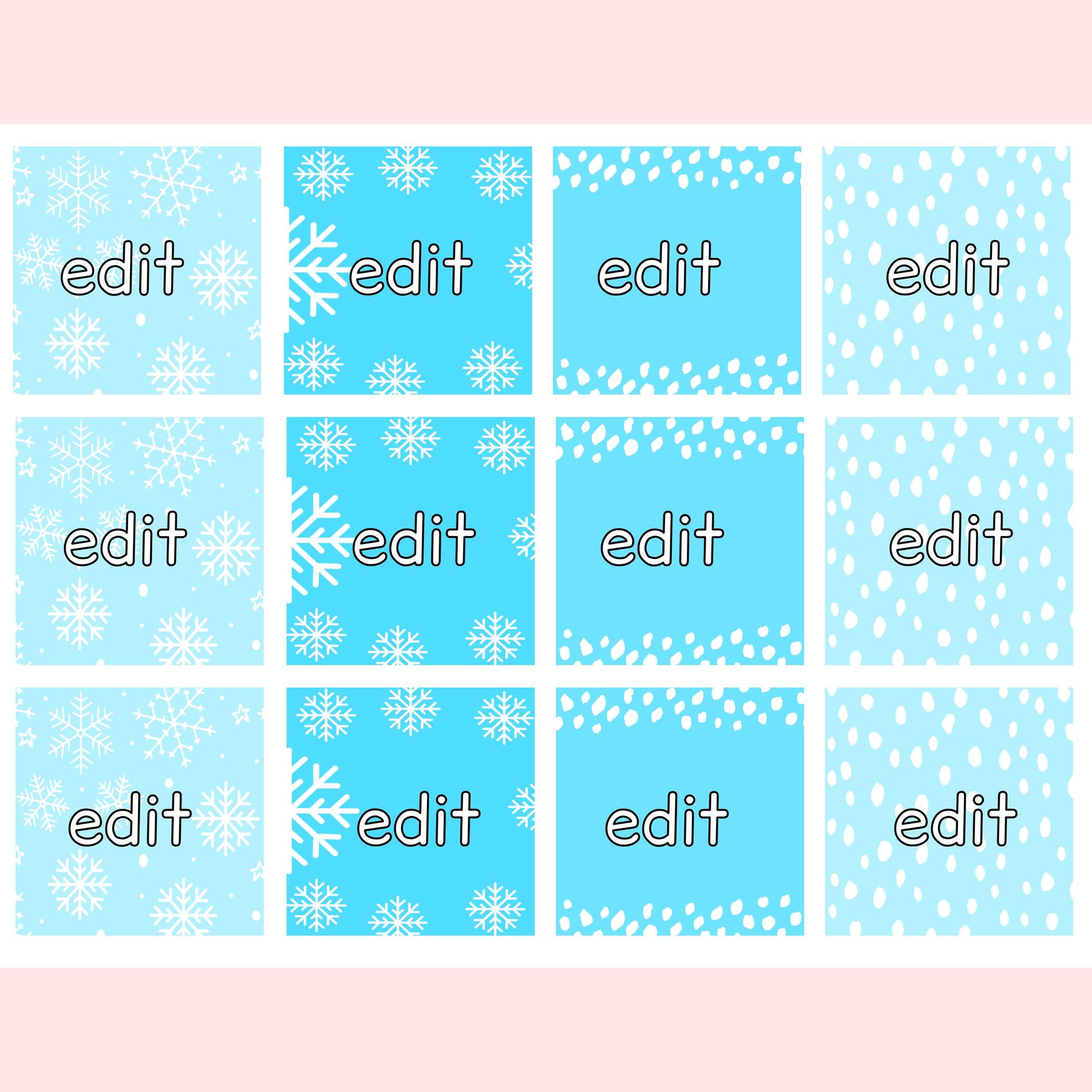 Printable Snowflakes Classroom Labels, Calendar Labels, Name Plates ...
