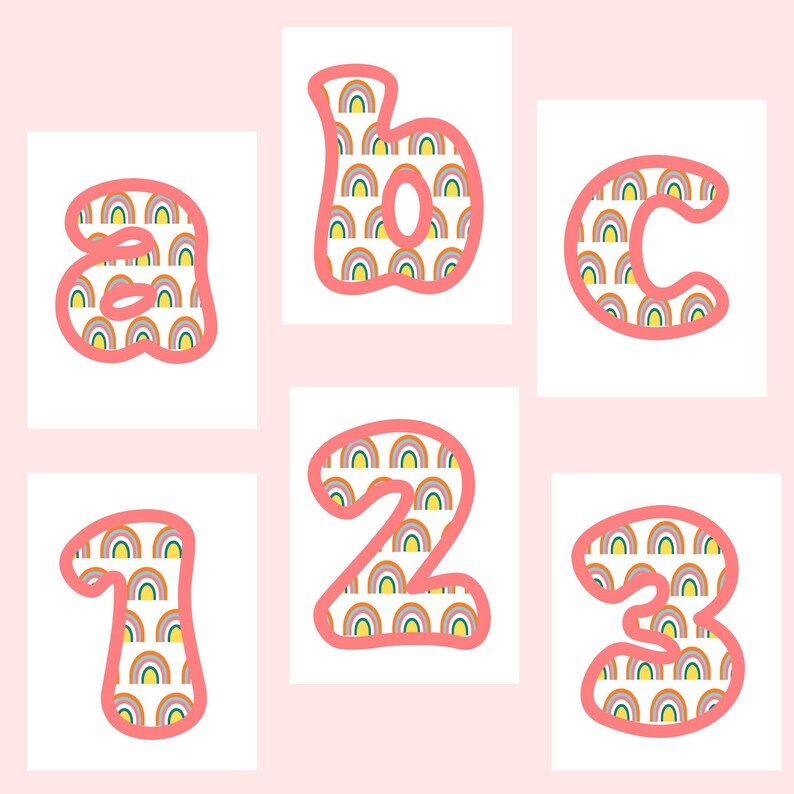 Printable Boho Bulletin Board Letters Bundle Pack, Alphabets for Kids ...