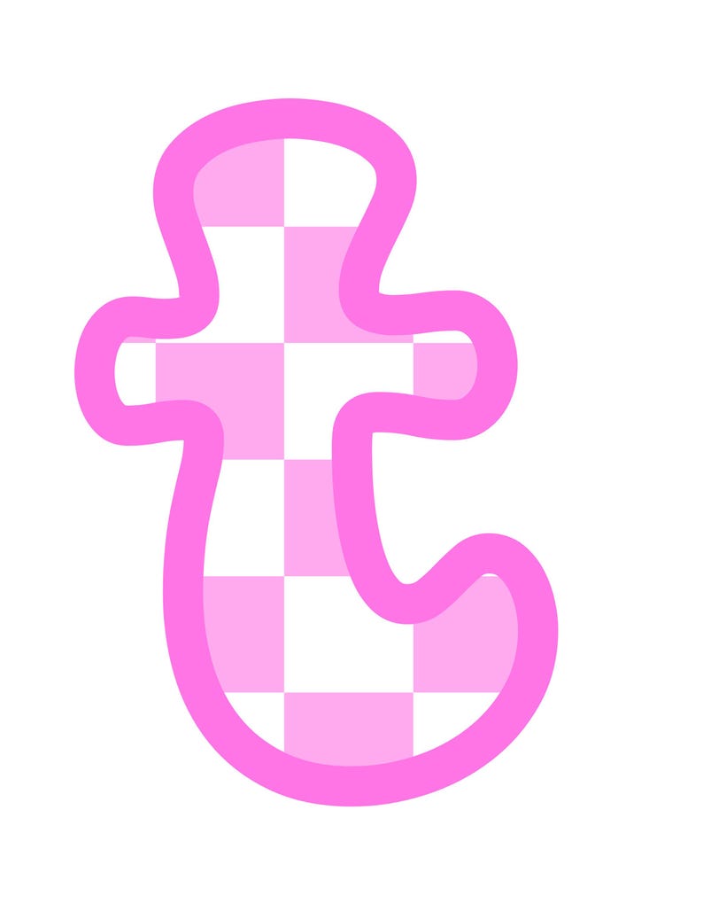 Printable Pink Checkered Bulletin Board Letters, Alphabets, Decorative ...