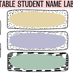 Printable Student Name Tags, Art Classroom Labels, Boho Classroom ...