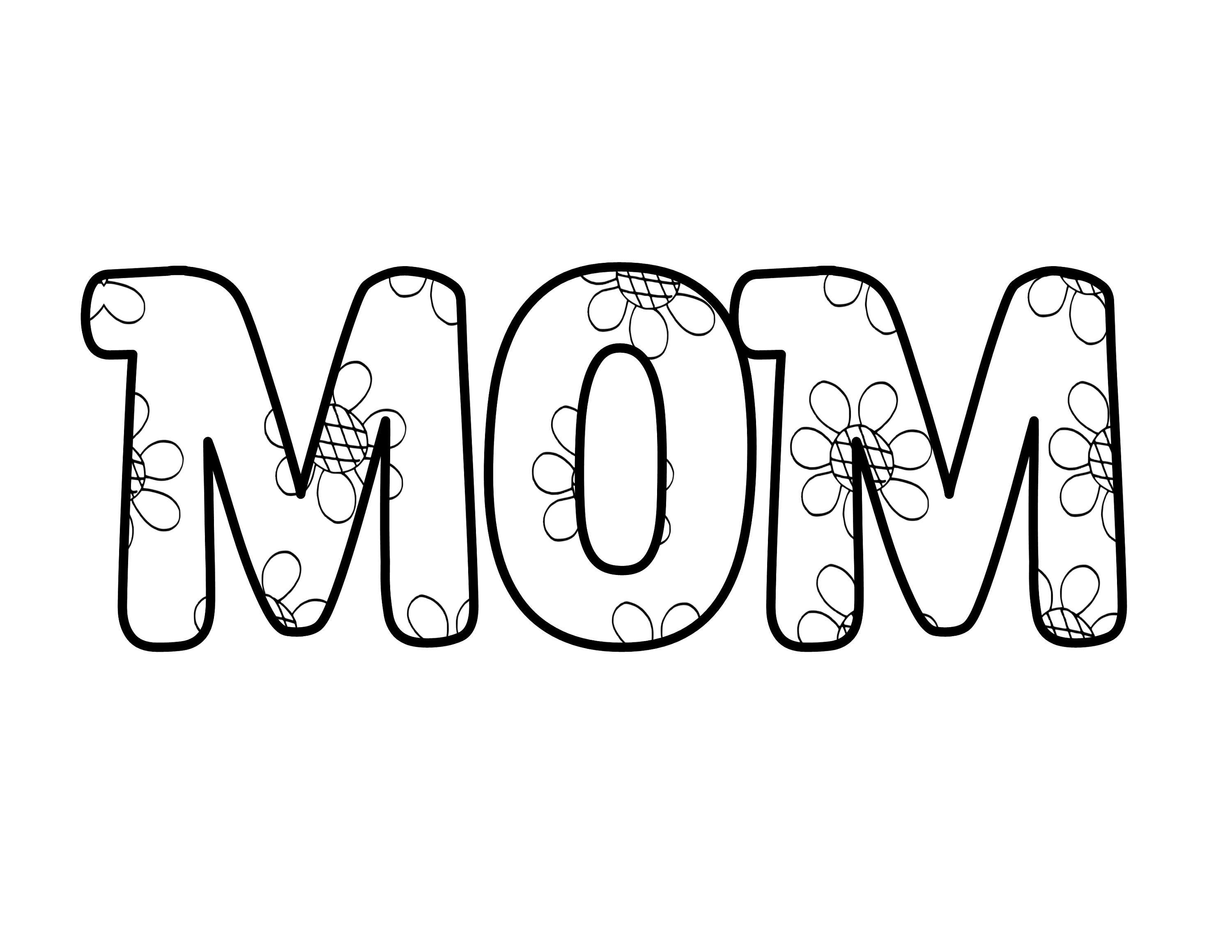 Mom Coloring Pages, Editable Mom Coloring Worksheets for Kid, Coloring ...