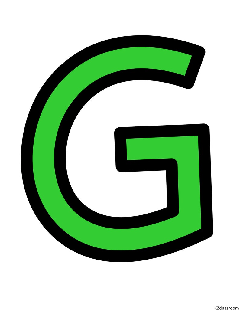 Printable Green Bulletin Board Large Alphabet Letters, Alphabet Letters ...