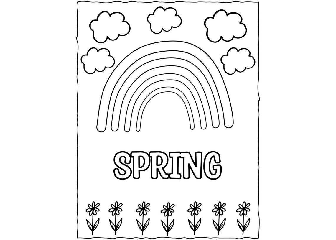 Printable Spring Coloring Pages, Welcome Spring Coloring Worksheets ...