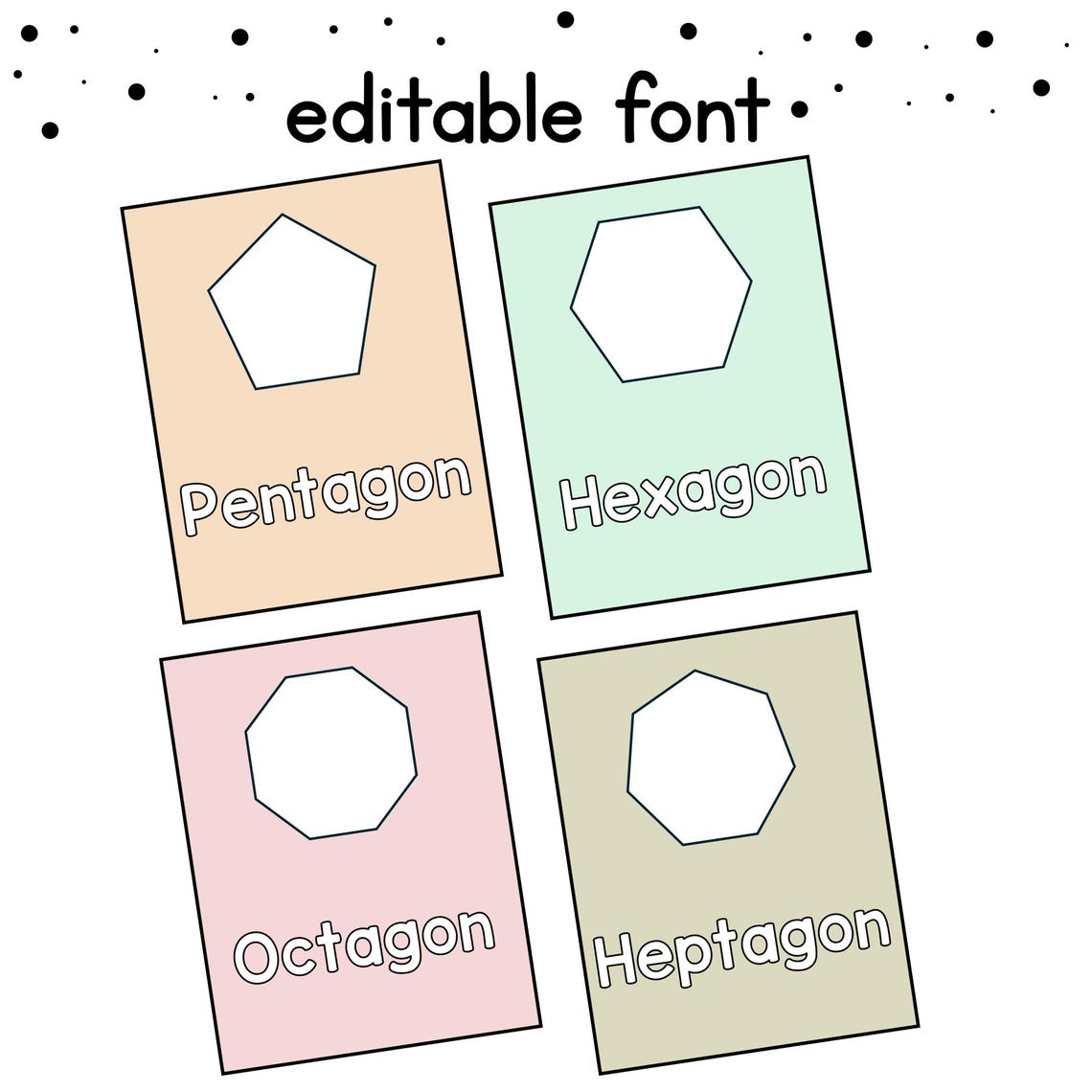 Printable Modern Calm Colors Shape Posters, Shape Posters Wall Display ...