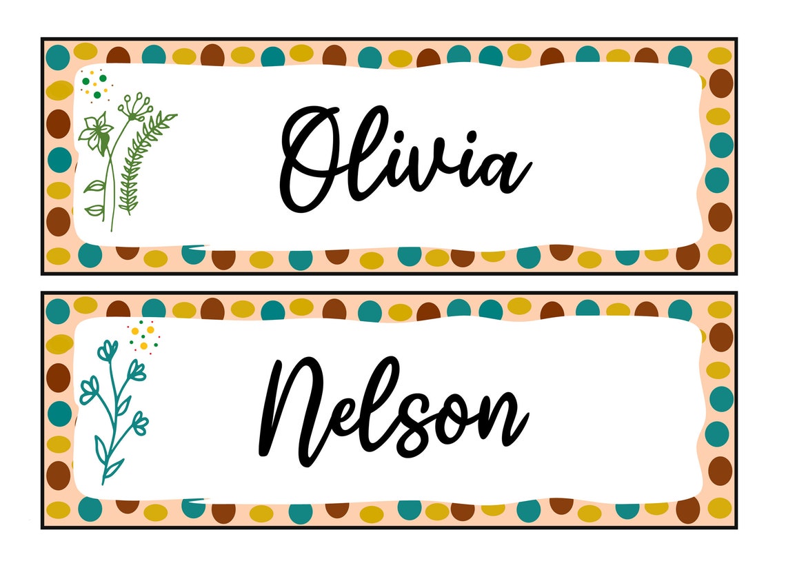 Printable Botanical Name Labels, Plant Based Classroom Labels, Boho ...
